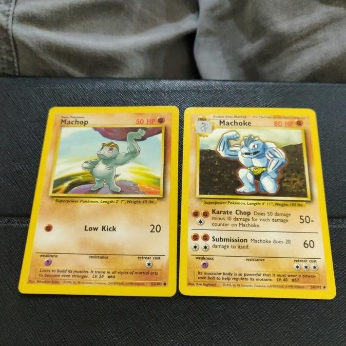 Jual Kartu Pokemon TCG EN WOTC Base Set Machoke & Machop | Shopee Indonesia