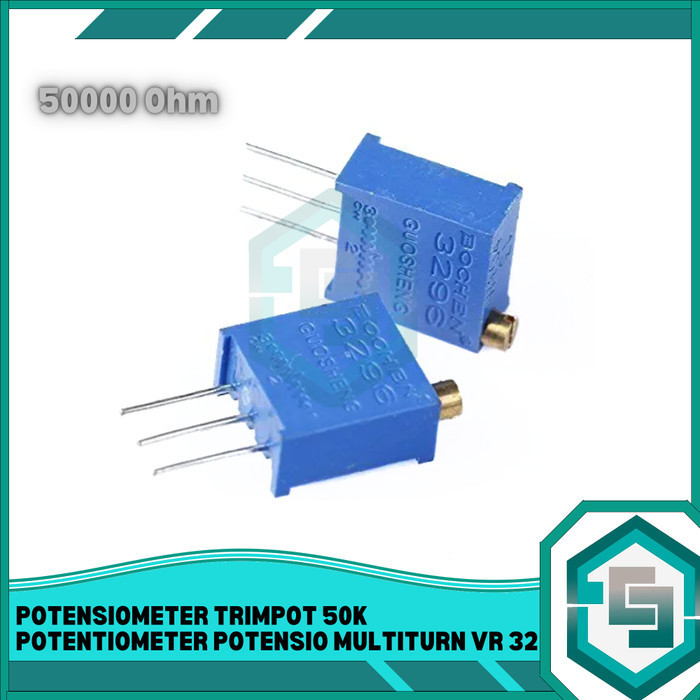 Jual POTENSIOMETER TRIMPOT 50K POTENTIOMETER POTENSIO MULTITURN VR 32 ...