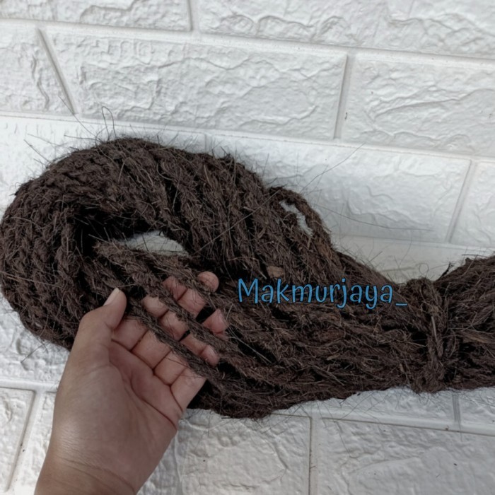 Jual tali ikat gazebo tali ijuk lilitan pondok bambu 6-8mm 1 roll besar ...