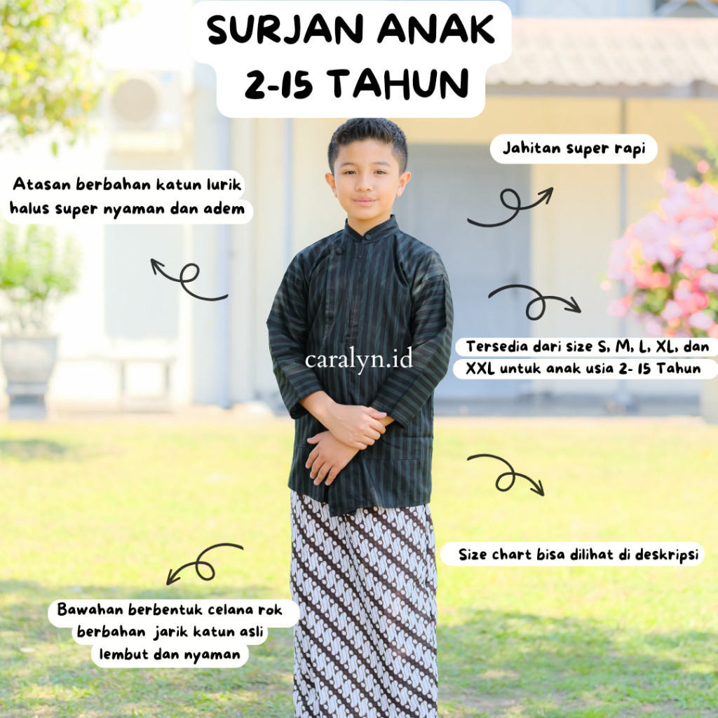 Jual [SVT COLLECTIONS] BAJU LURIK ANAK LAKI LAKI BAJU SURJAN ADAT JAWA LURIK BAJU ADAT JAWA ...