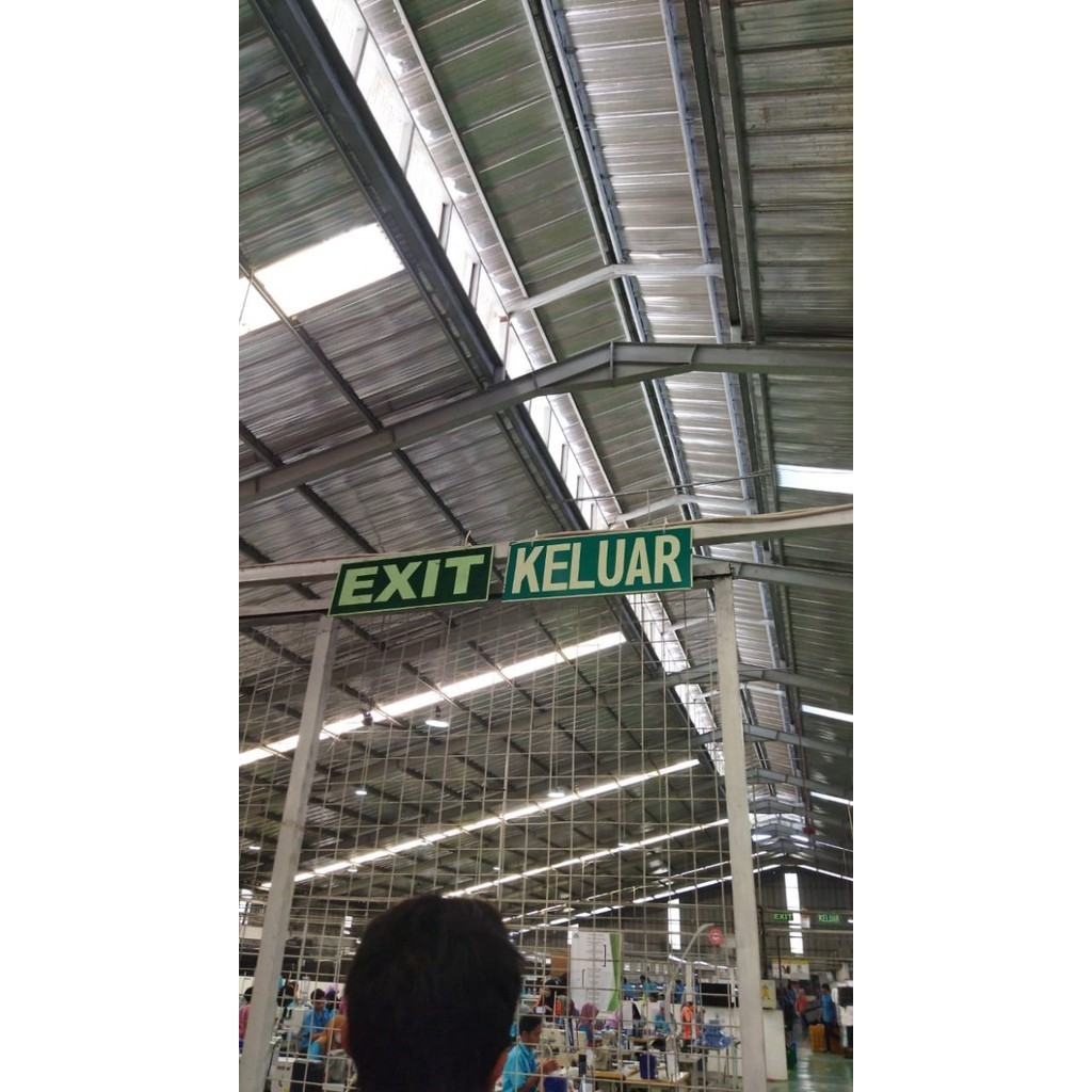 Jual [AN] Sign Akrilik EXIT dan KELUAR UKuran 40x16 cm Akrilik Rambu ...