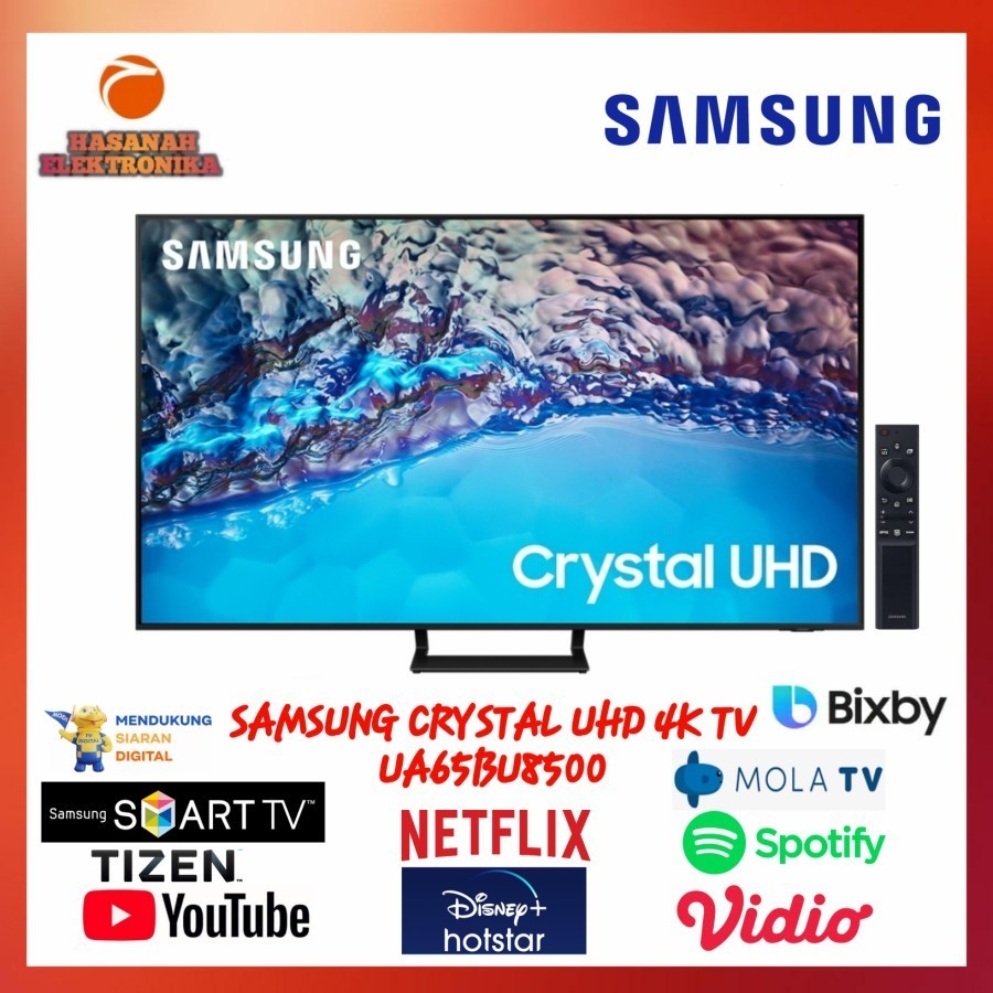Jual SAMSUNG CRYSTAL UHD 4K UA65BU8500 65 INCH SMART TV TIZEN NEW 2022 | Shopee Indonesia