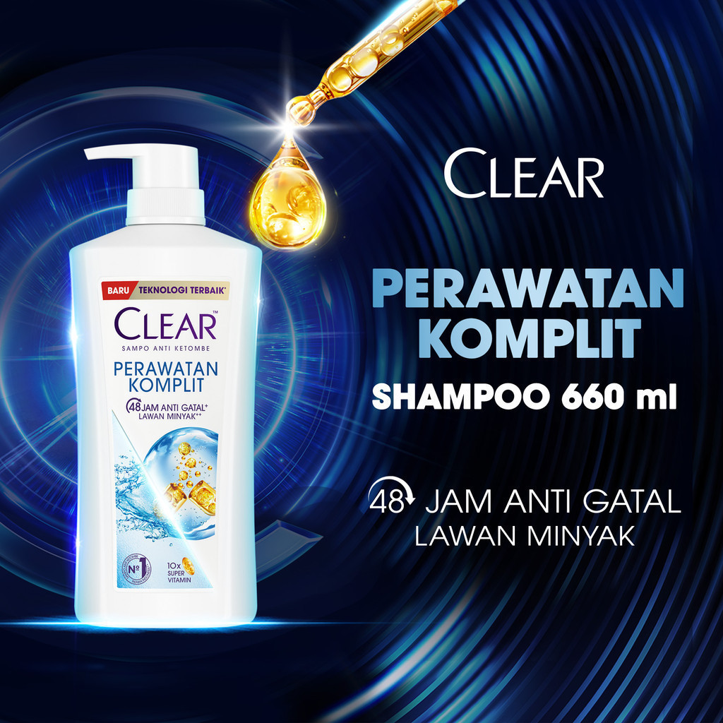 Jual CLEAR Shampoo Anti Ketombe Perawatan Komplit, 48 Jam Melindungi ...