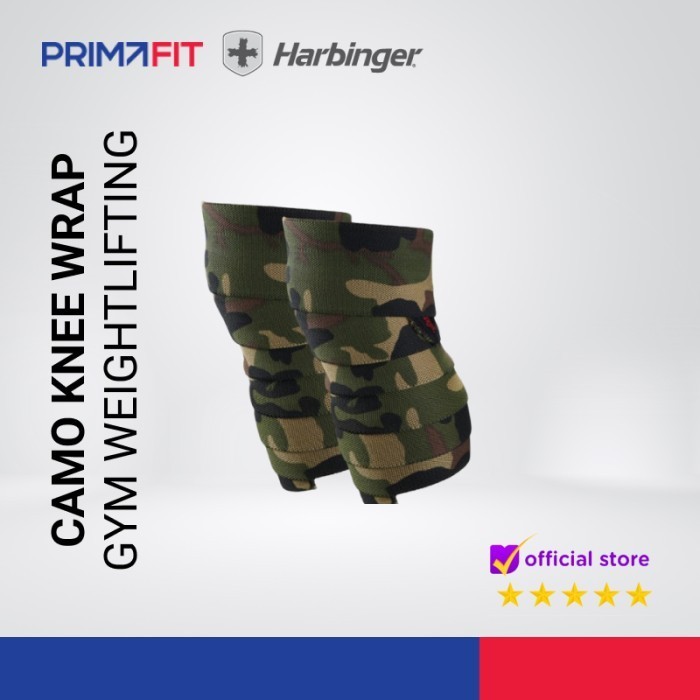 Jual Harbinger - Camo Knee Wrap Gym Weightlifting (Original) Primafit ...