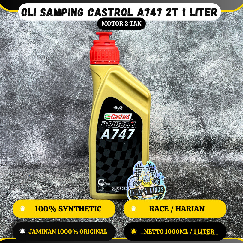 Jual Oli Samping Motor CASTROL POWER1 A747 1L 1 Liter untuk 2 Tak ...