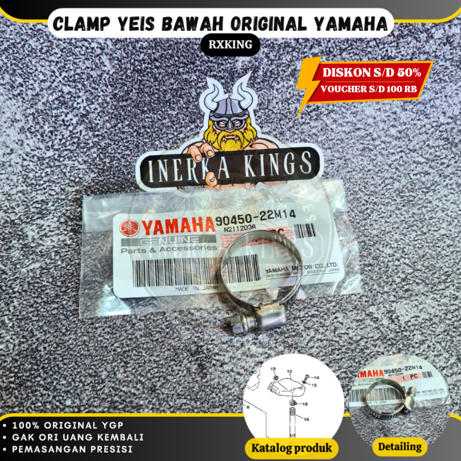 Jual Klem Clamp Selang Tabung Yeis Bawah Rx King RXK Original 90450 ...