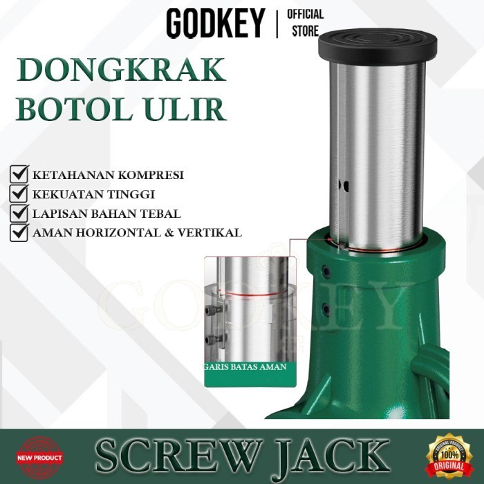 Jual Dongkrak Hidrolik 50 Ton Manual Tol Ulir Screw Jack Hydraulic 50 T ...