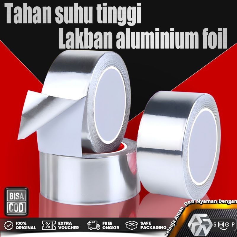 Jual Lakban Aluminium Foil-Isolasi Tahan Panas Permanen-Tambal Panci ...