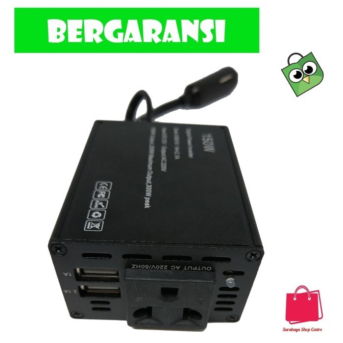 Jual Taffware Power Inverter Mobil dengan 2 USB Port 150W 220V - PI ...
