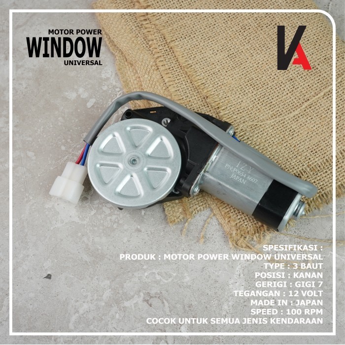 Jual Terbaru!! MOTOR POWER WINDOW MOBIL 3 BAUT KIRI GIGI 7 HIGH QUALITY ...