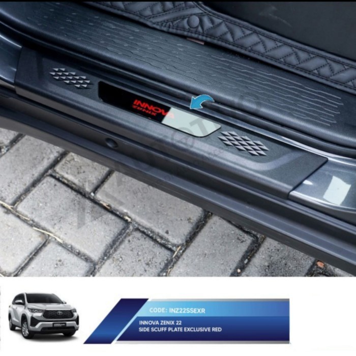 Jual Side Scuff Plate Exclusive Mobil INNOVA Zenix Red Sill plate ...