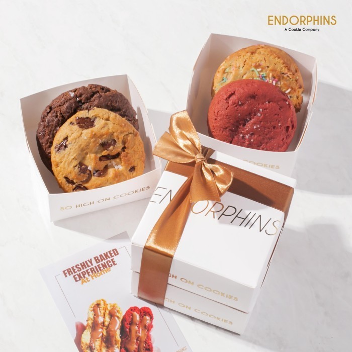Jual ENDORPHINS' HAMPERS PACKAGE - BOX OF 4 COOKIES | Shopee Indonesia
