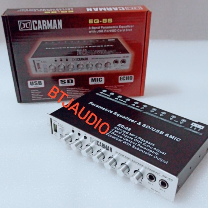 Jual PRE AMP/PREAMP/PARAMETRIC EQUALIZER CARMAN (MIC KARAOKE+USB+SD ...