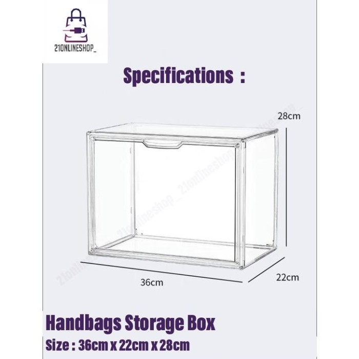 Jual Box Tas Acrylic Akrilik Tempat Tas Bag Display Bag Storage Box ...
