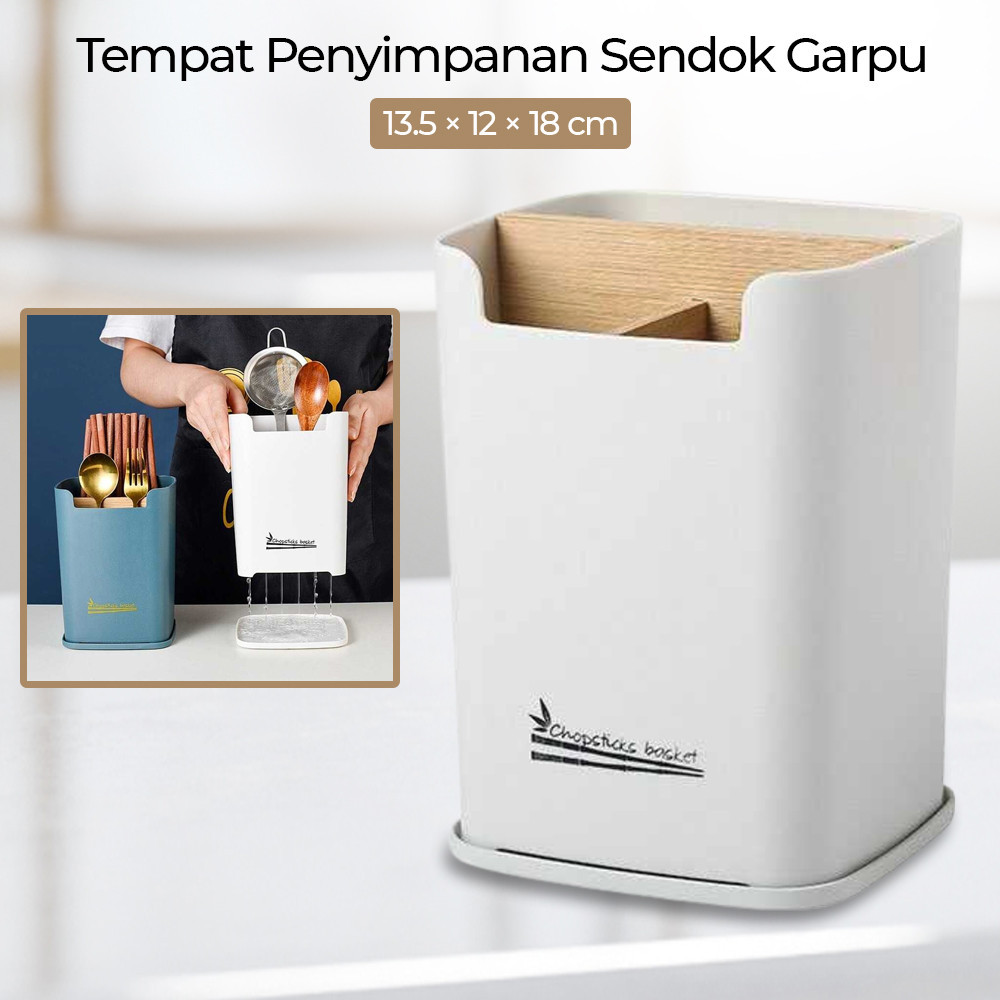 Jual ABLG Tempat Penyimpanan Sendok Garpu Kitchen Storage Organizer - H ...