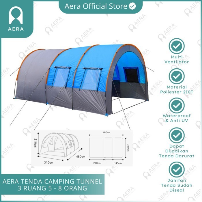 Jual fhare - Tenda Camping Tunnel AERA Multiperson Tenda Tunnel 5-8 ...
