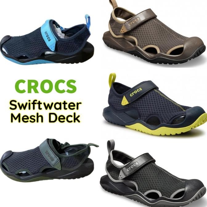 Jual Crocs / Crocs Swiftwater Mesh Deck / Sepatu Sandal Crocs / Crocs ...