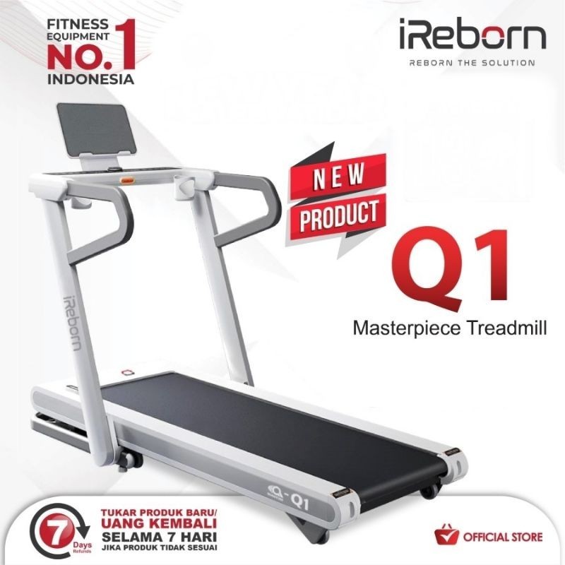 Jual Treadmill Elektrik Alat Fitness i-Reborn QUANTUM Q1 SMART Treadmil ...