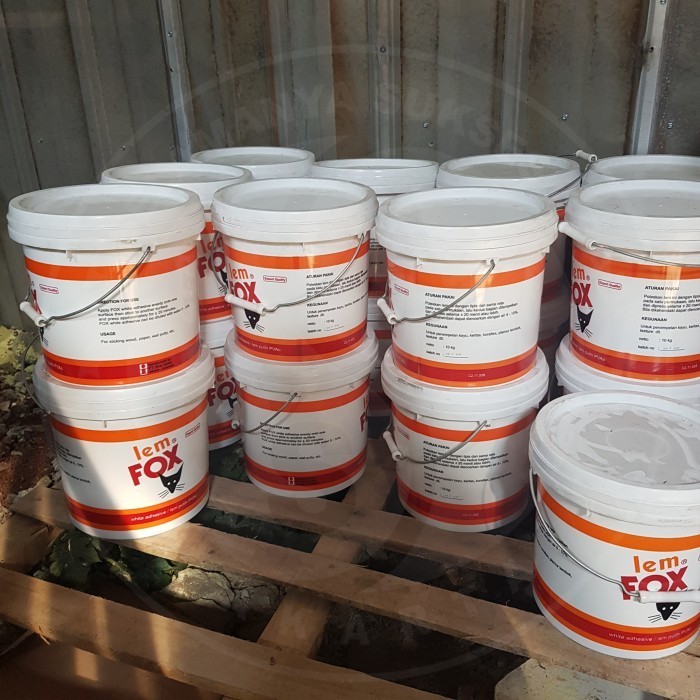 Jual Lem Fox Putih Inwood Pvc 10 Kg Kayu Serbaguna Pvac Kemasan Ember ...