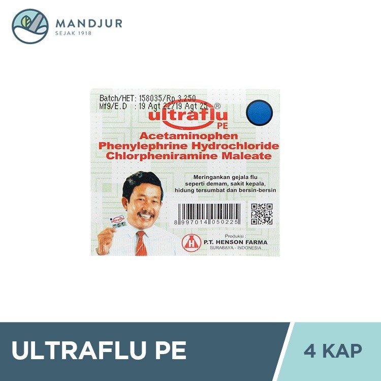 Jual Ultraflu PE 4 Tablet - Obat Flu Demam Sakit Kepala dan Hidung ...