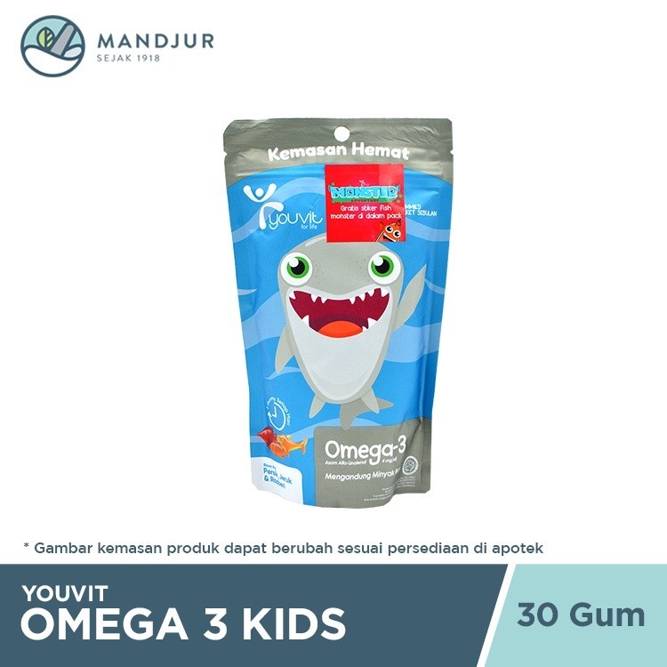 Jual Youvit Omega 3 kids 30 Gummies - Multivitamin Omega 3 Untuk Anak ...