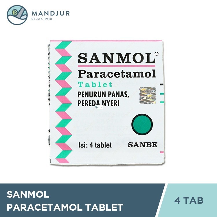 Jual Sanmol Paracetamol Tablets - Obat Penurun Panas / Demam, Pereda ...