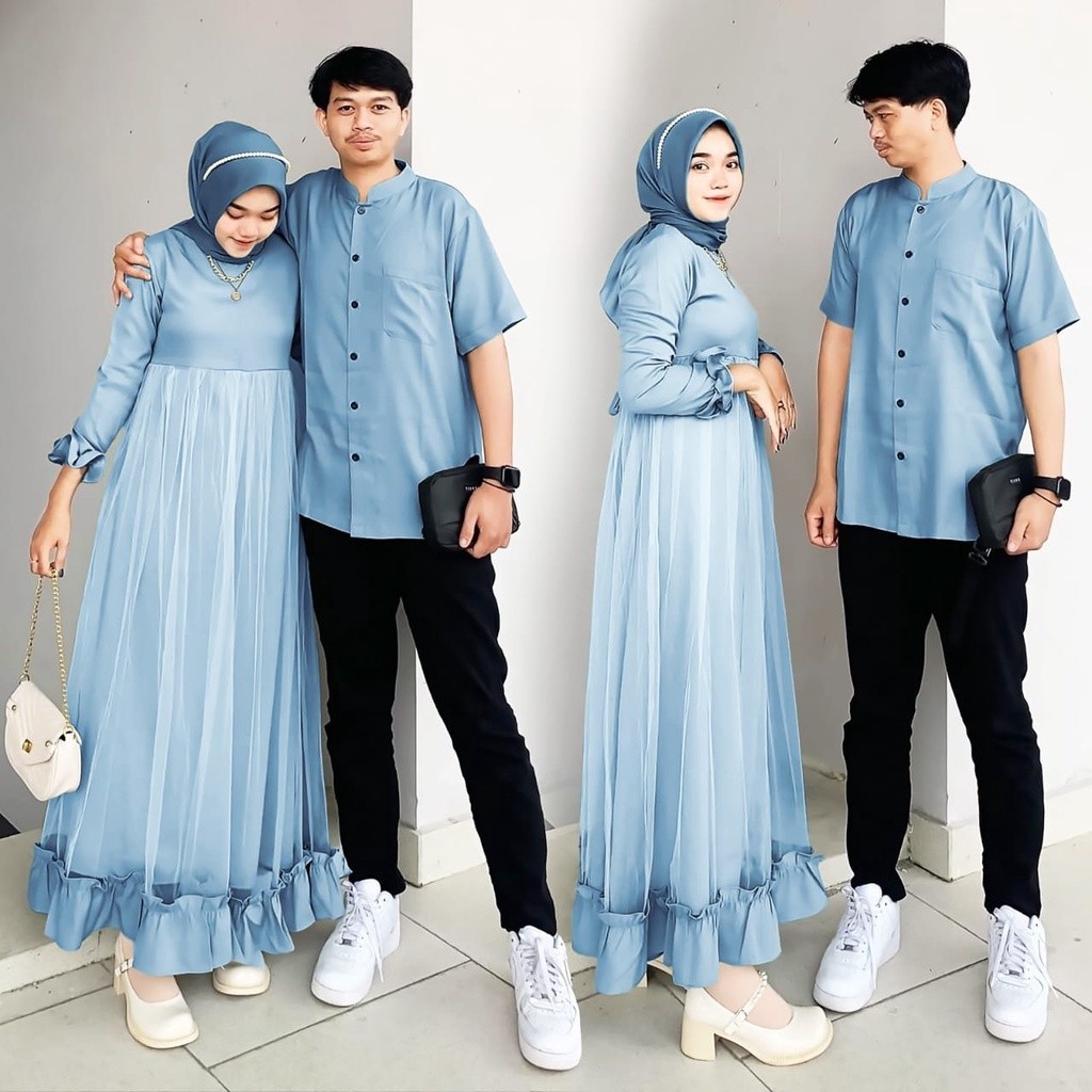Jual Gamis Couple Suami Istri 2024 Sarimbit Ibu Dan Anak Busana Muslim ...