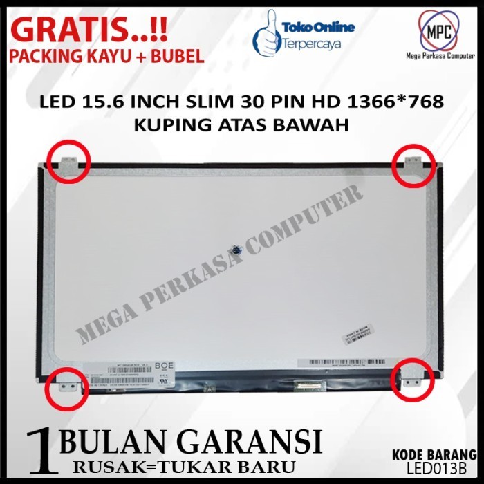 Jual LCD LED Laptop 15.6 Inch Slim 30 Pin | Shopee Indonesia
