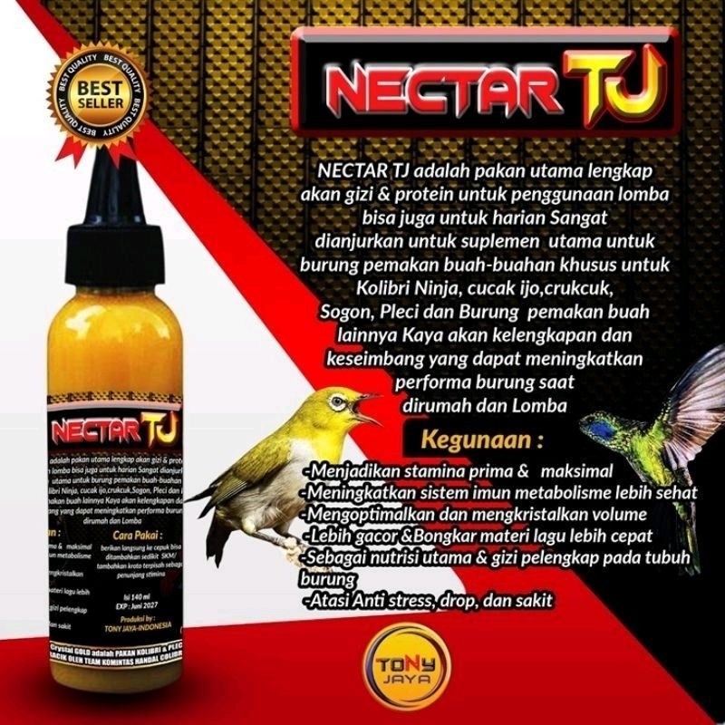Jual nektar gold nektar super minuman burung pleci sogon vitamin ...