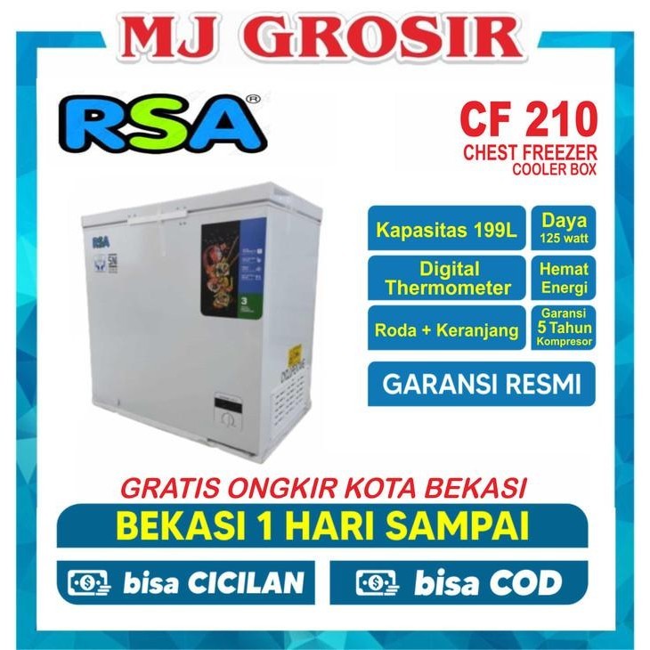 Jual Rsa Cf 220 Chest Freezer Box 220 L Lemari Pembeku 220 Liter By Gea ...