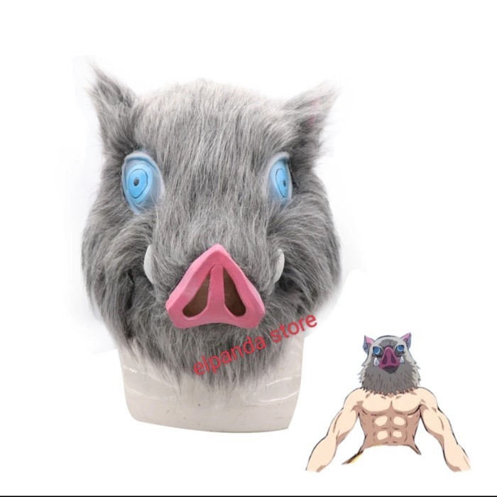 Jual Topeng Inosuke Demon Slayer Pig Head Cosplay Mask | Shopee Indonesia