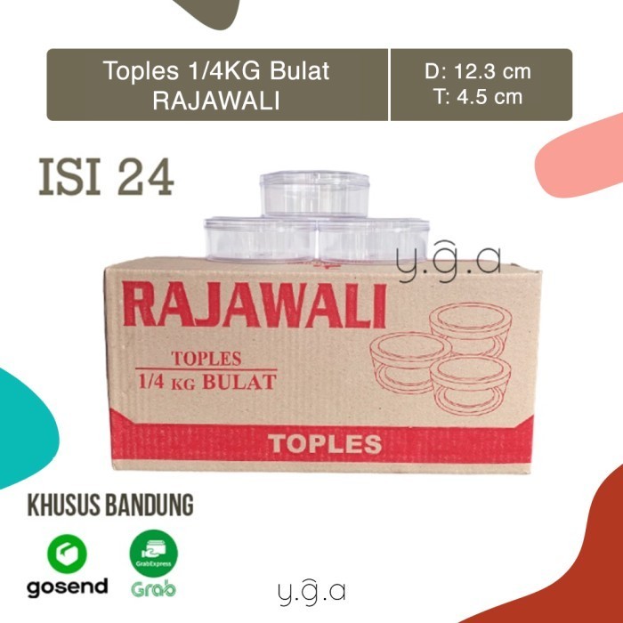 Jual TOPLES Kue Kering RAJAWALI 1/4kg Bulat (24pcs) / Toples 250gr ...