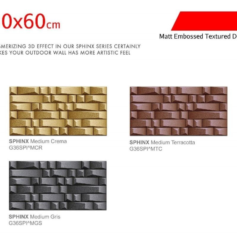 Jual KERAMIK MATT EMBOS SPHINX SERIES UKURAN 30X60 BY ATENA | Shopee ...