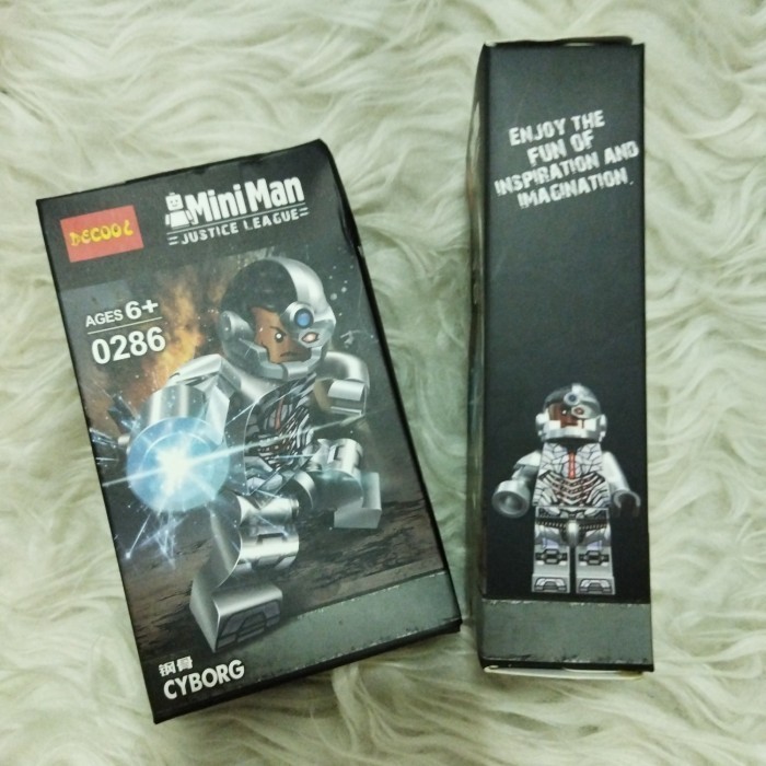 Jual Decool Mini Man Cyborg Figure Brick Minifig Minifigure Justice ...