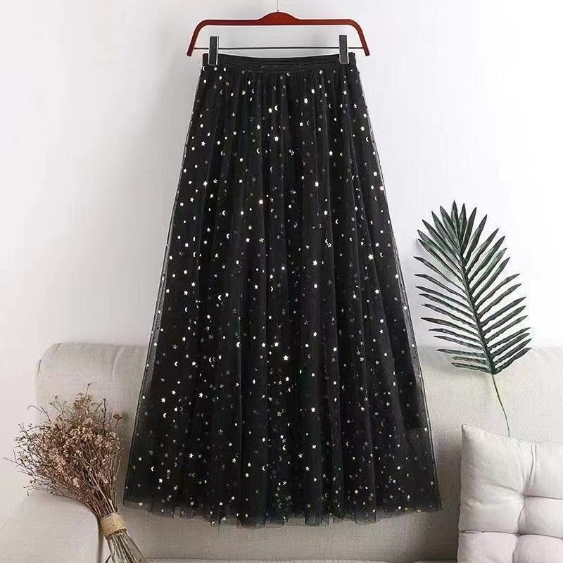 Jual All-Match Tutu Fashion New Sequins National Style Dress Mid-Length ...