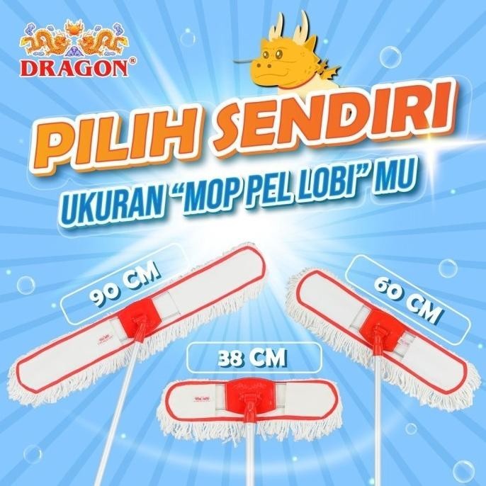 Jual Pel Lobi 90 CM Lobby Duster Dragon Mop Pel Panjang Besar Kantor ...