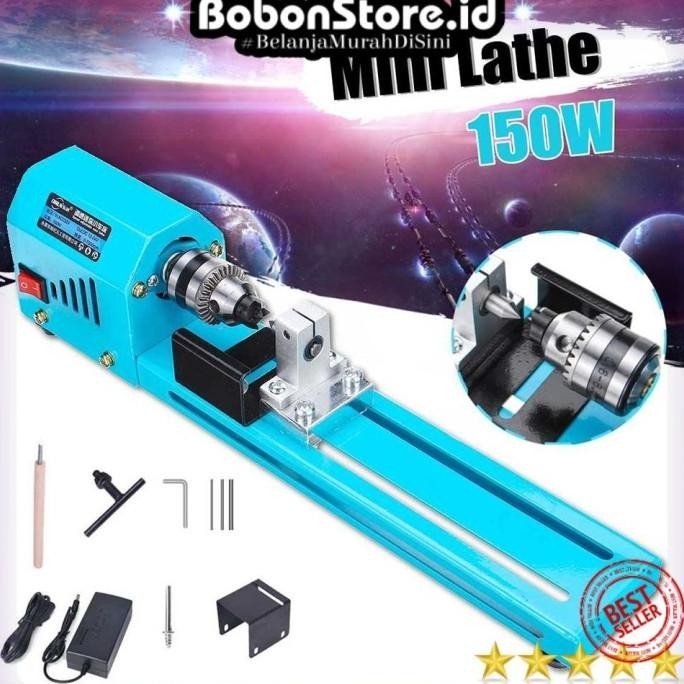 Jual Mesin Bubut Kayu Mini Lathe Beads Grinding Polisher Diy ...