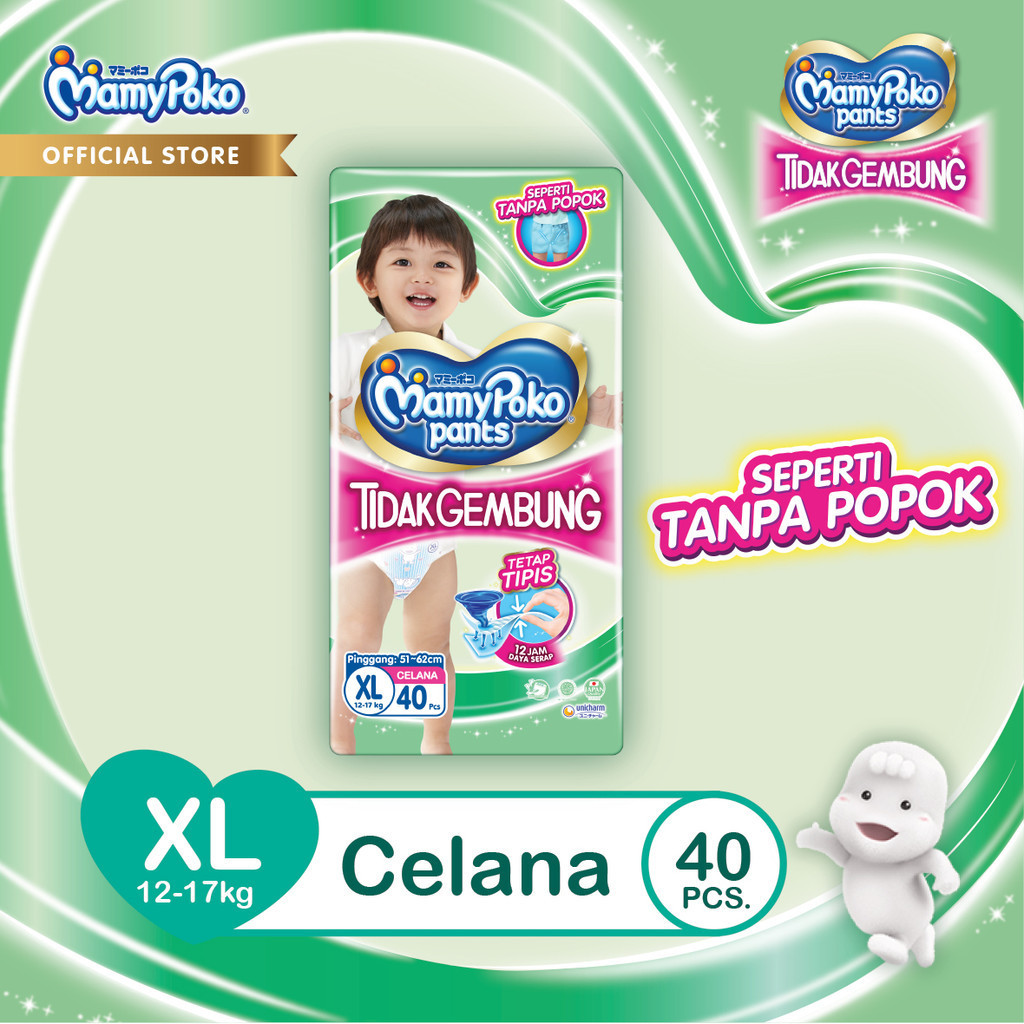 Jual MamyPoko Pants X-tra Kering Slim Tidak Gembung - XL 40 - Popok Celana | Shopee Indonesia