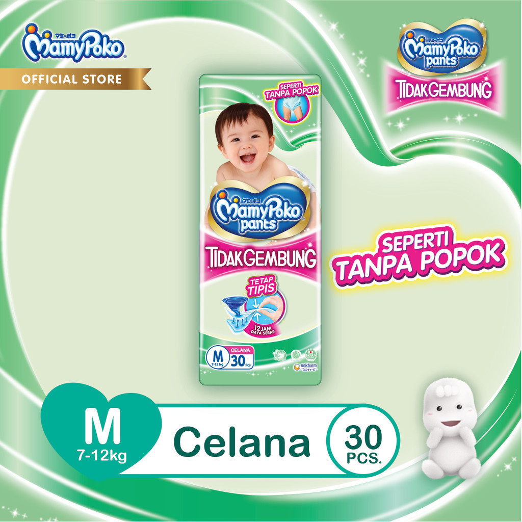 Jual MamyPoko Pants X-tra Kering Slim Tidak Gembung - M 30 - Popok Celana | Shopee Indonesia