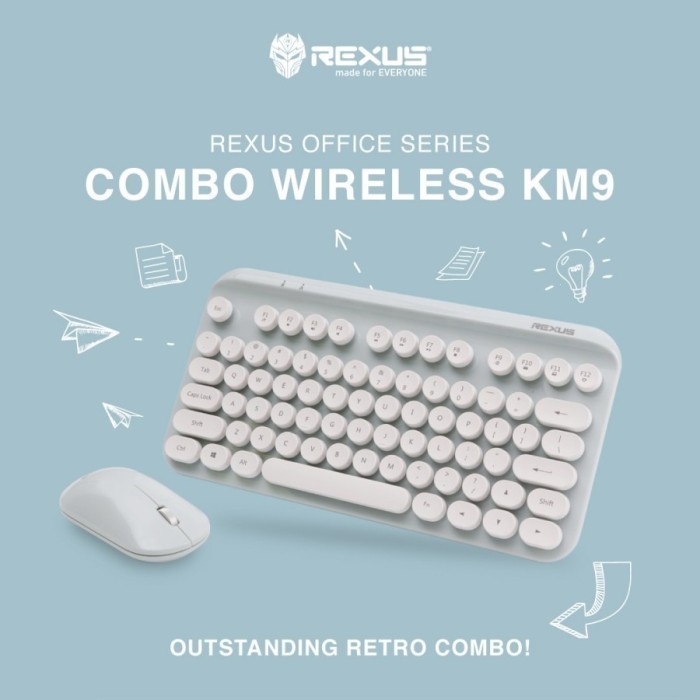 Jual HARGA DISC - REXUS KM9 KEYBOARD MOUSE WIRELESS / REXUS KM-9 COMBO ...