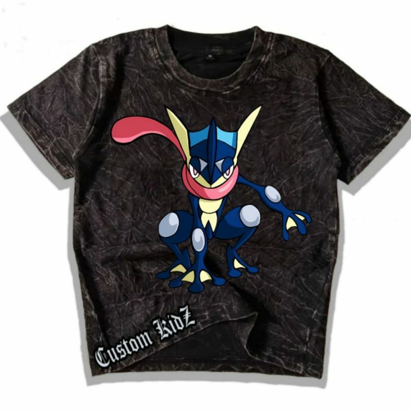 Jual washed kaos anak katun premium pokemon greninja | Shopee Indonesia