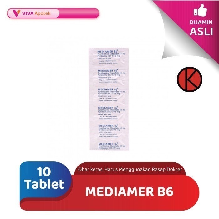 Jual Mediamer B6 / Pyrathiazine / Vitamin B6 / Mual / Muntah (10 Tablet ...