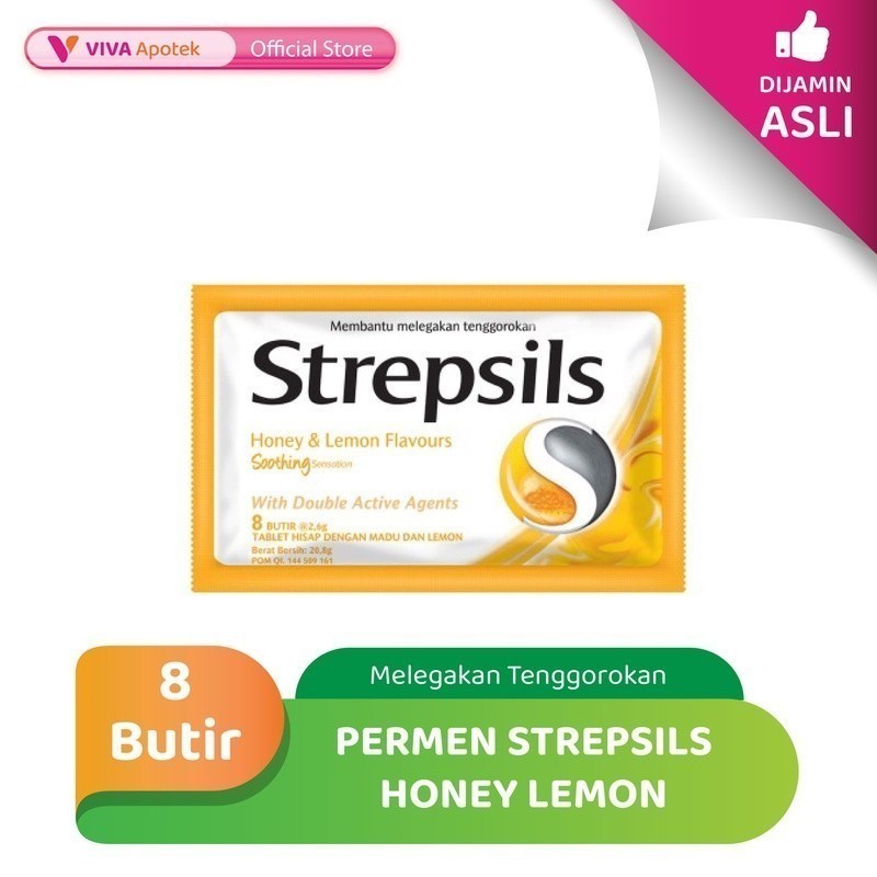 Jual Permen Strepsils Honey Lemon Membantu Melegakkan Tenggorokan (8 ...
