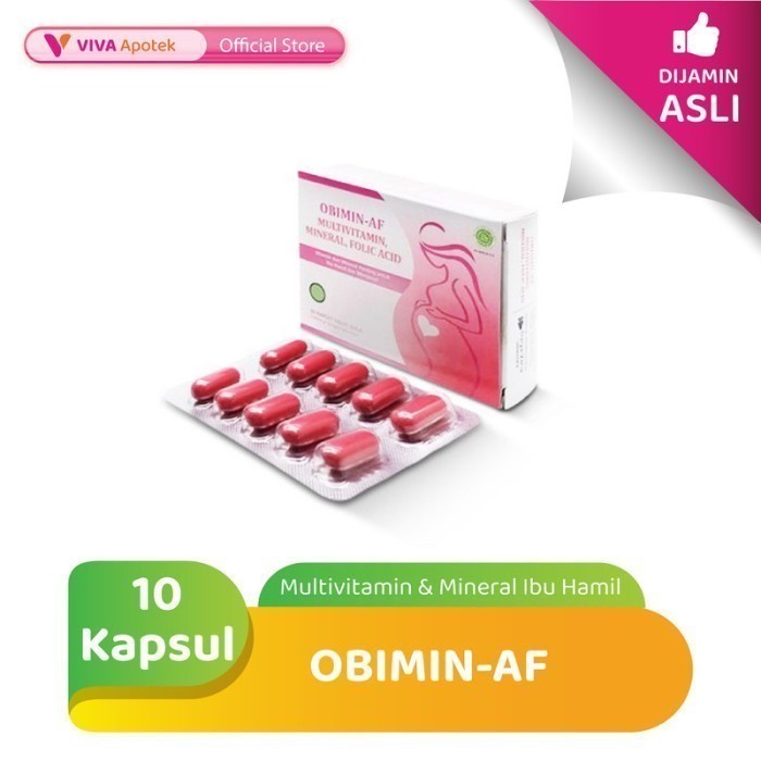 Jual Obimin-Af Multivitamin & Mineral Ibu Hamil (10 Kaplet) | Shopee ...