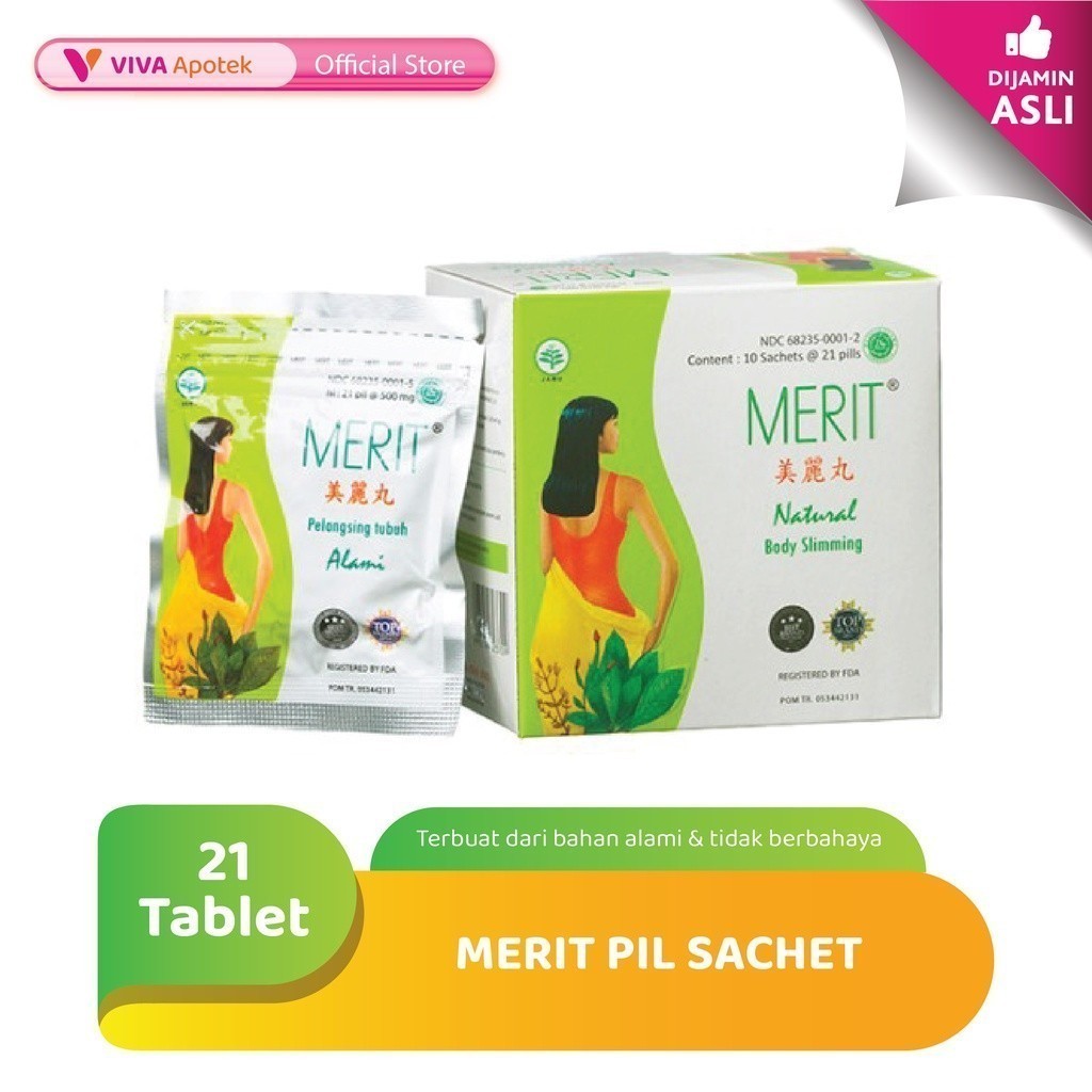 Jual Merit Pil untuk Melangsingkan & Mengurangi Lemak Tubuh (21 Tablet ...