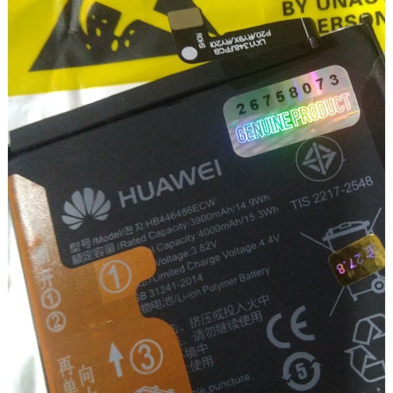 Jual Huawe HB436486ECW Original 100% Genuine Battery Batre Baterai Mate ...