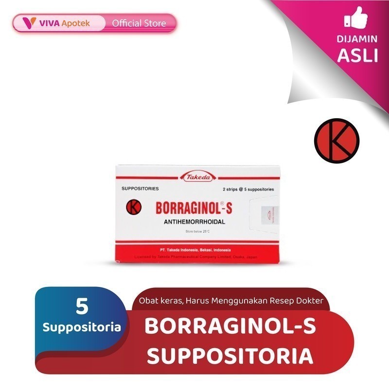 Jual Borraginol-S Suppositoria / Wasir (5 Suppositoria) | Shopee Indonesia