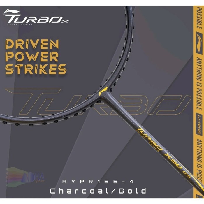 Jual Raket Badminton Lining / Li-Ning Turbo X50 G5 Charcoal Gold ...