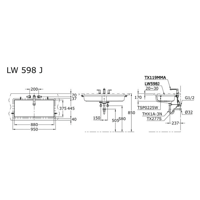 Jual Wastafel Toto Lw598Jw/F Under Counter Lavatory | Shopee Indonesia