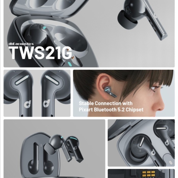 Jual Dbe Tws21G Tws Dual Mode Gaming Wireless Earphone Tws 21G Tws 21 G ...
